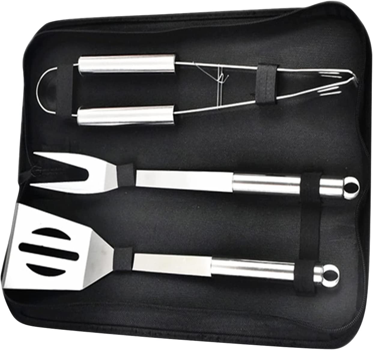 Wellsay Small Round Grill Mat Coo Barbeque Steel Portable Utensils Case ...