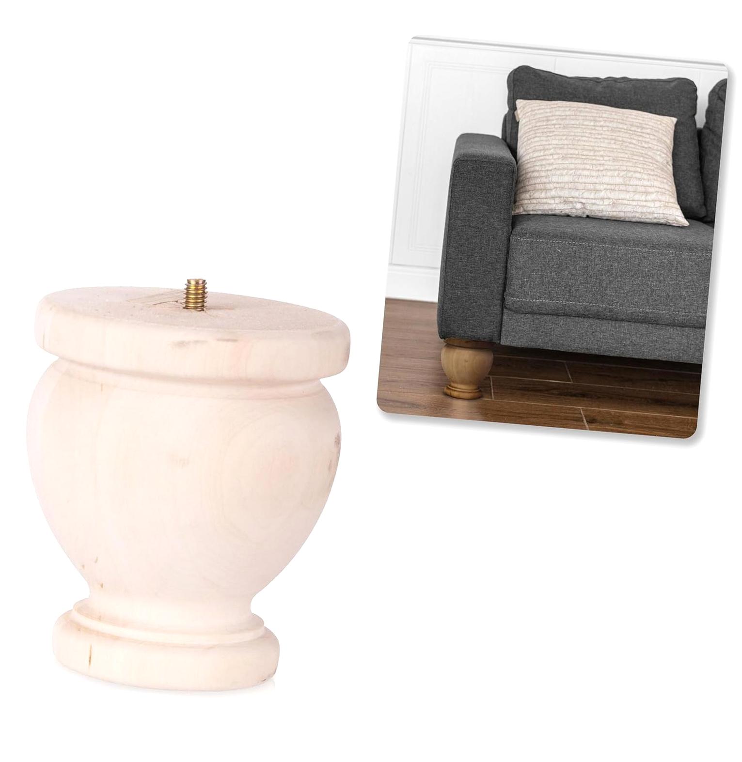 Wellsay Sofa Supports (1 Piece, Lily Design) | 4" Quick Mount Premium ...
