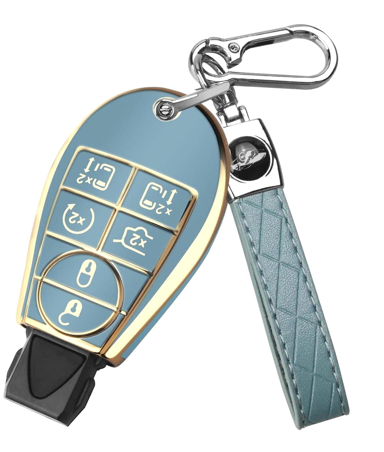 Wellsay Soft TPU Car Key Protector with Keychain for Challenge Durango ...