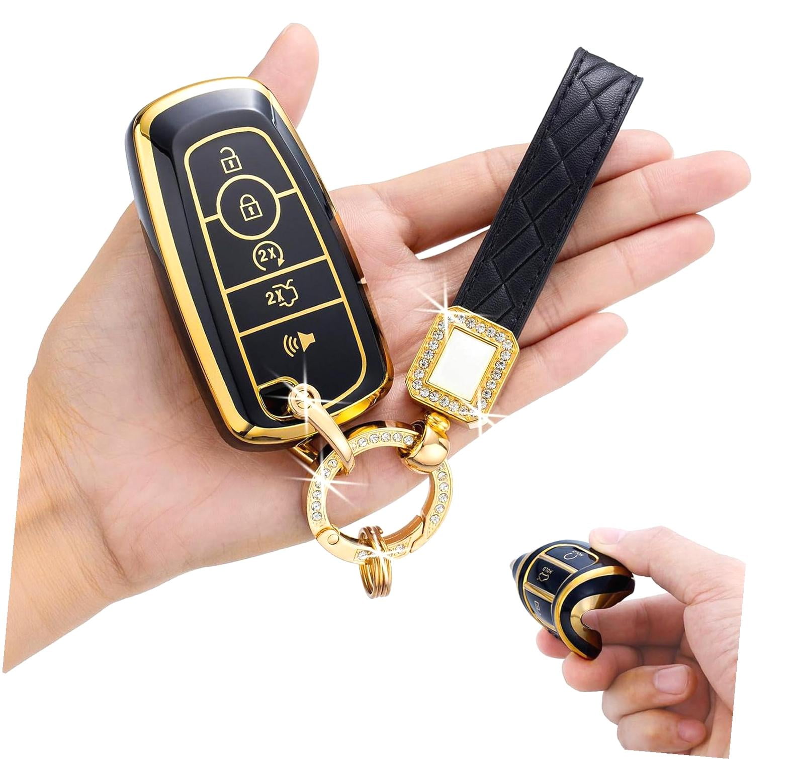 Wellsay Soft TPU Key Fob Cover, 360-Degree Protective Shell for F150 ...