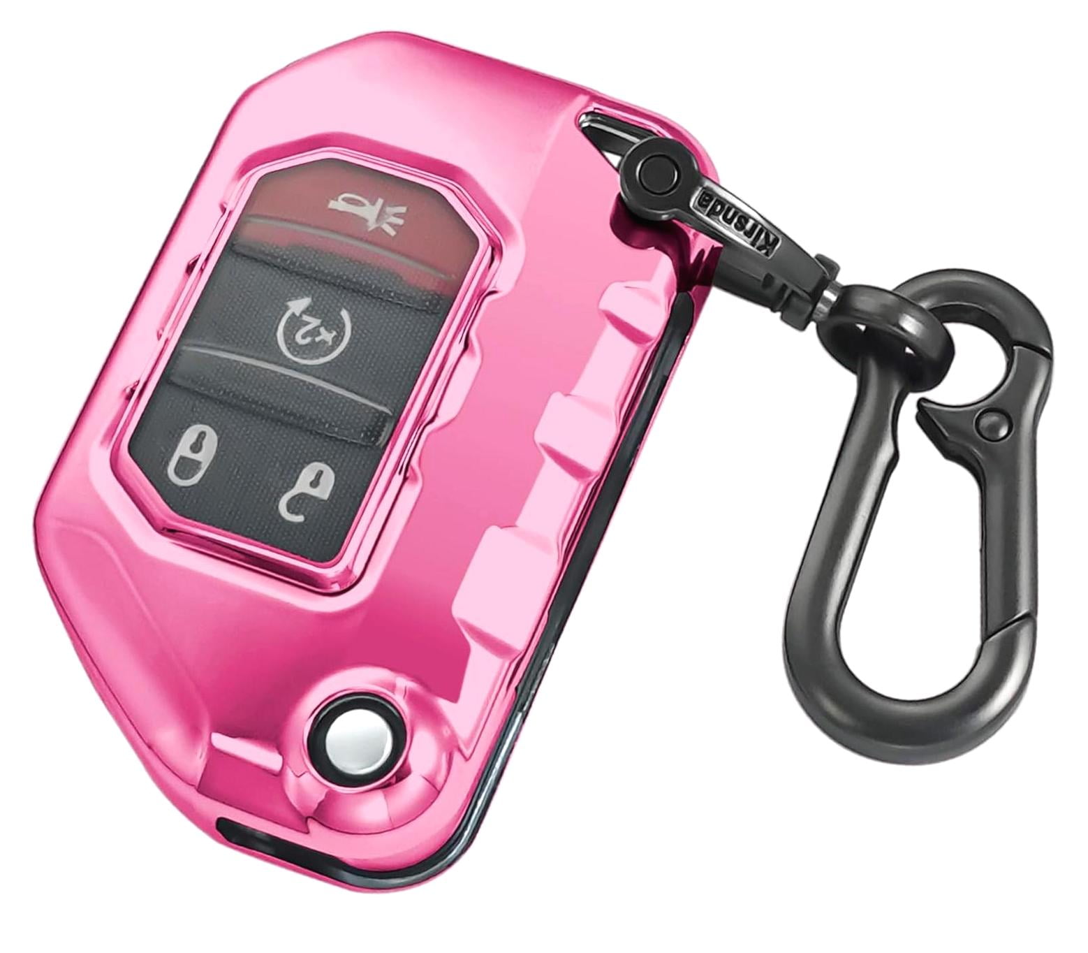 Wellsay Soft TPU Key Fob Cover with Keychain, with JL JLU JT Rubicon ...