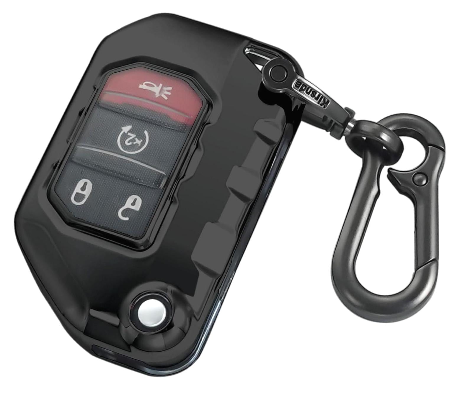 Wellsay Soft TPU Key Fob Cover with Keychain, with JL JLU JT Rubicon ...