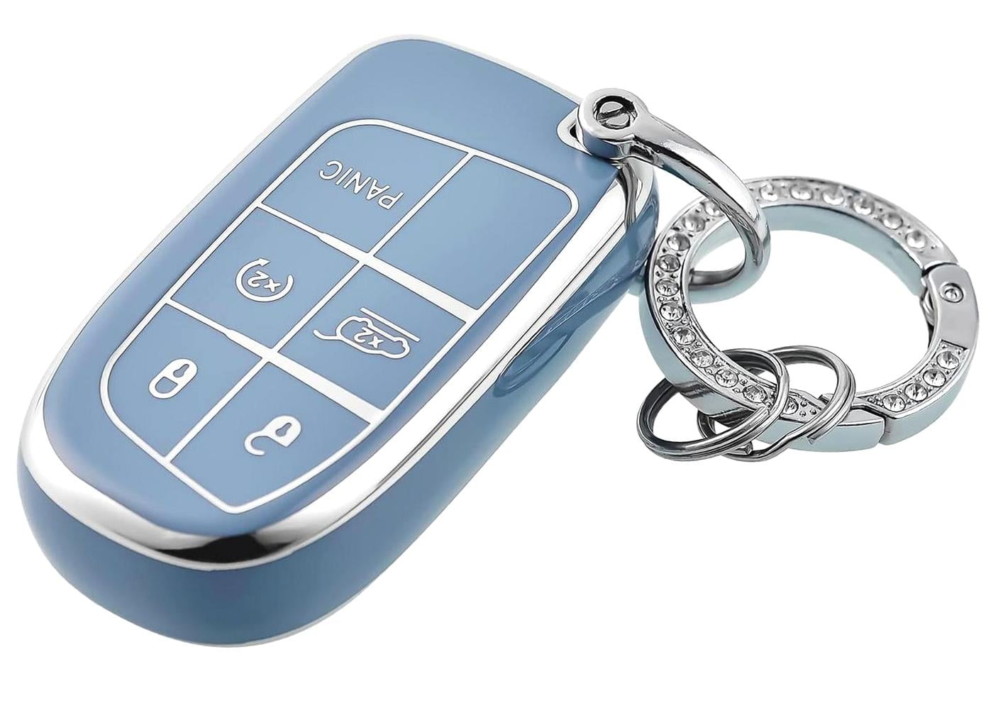 Wellsay Soft TPU Key Fob Protector with Keyring for Grand Cherokee ...