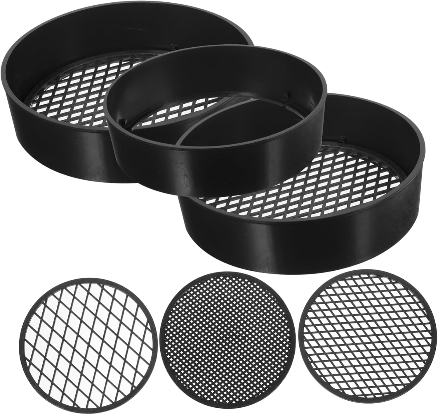 Wellsay Soil ne Sifter for Gardening 3 Sets Plastic Si Strainer Mesh ...