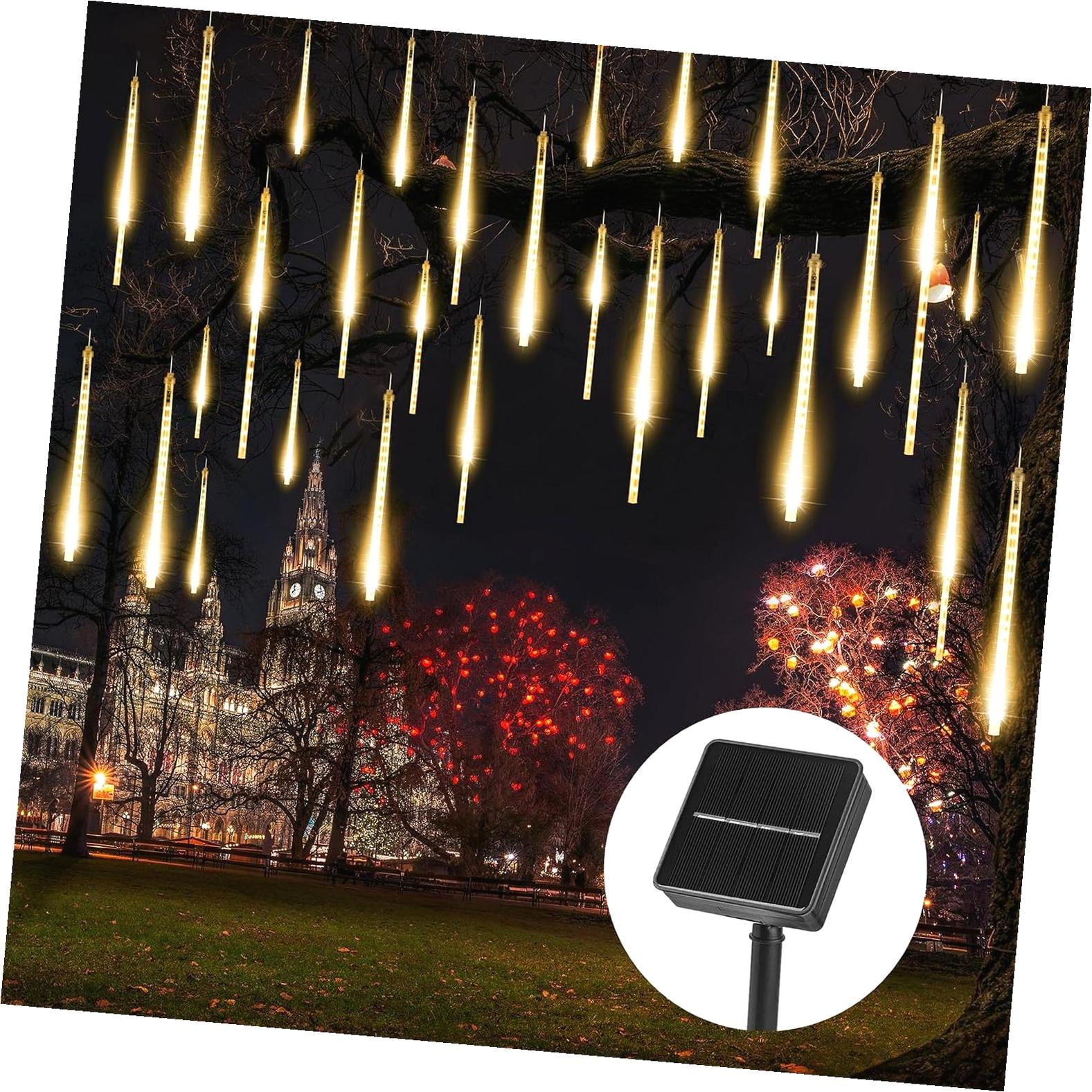 Wellsay Solar-Powered Meteor Shower Lights - 16 Inches, 8 , 288 LEDs ...