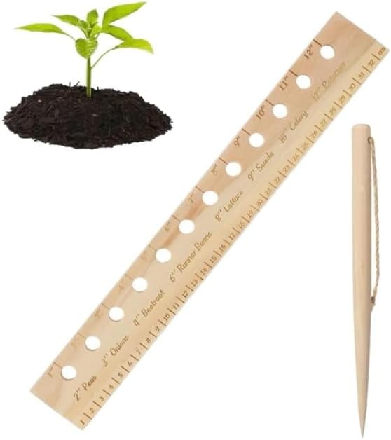 Wellsay Sp Tool Seeder Planting Ruler, Plant Dibber Spacing Template ...