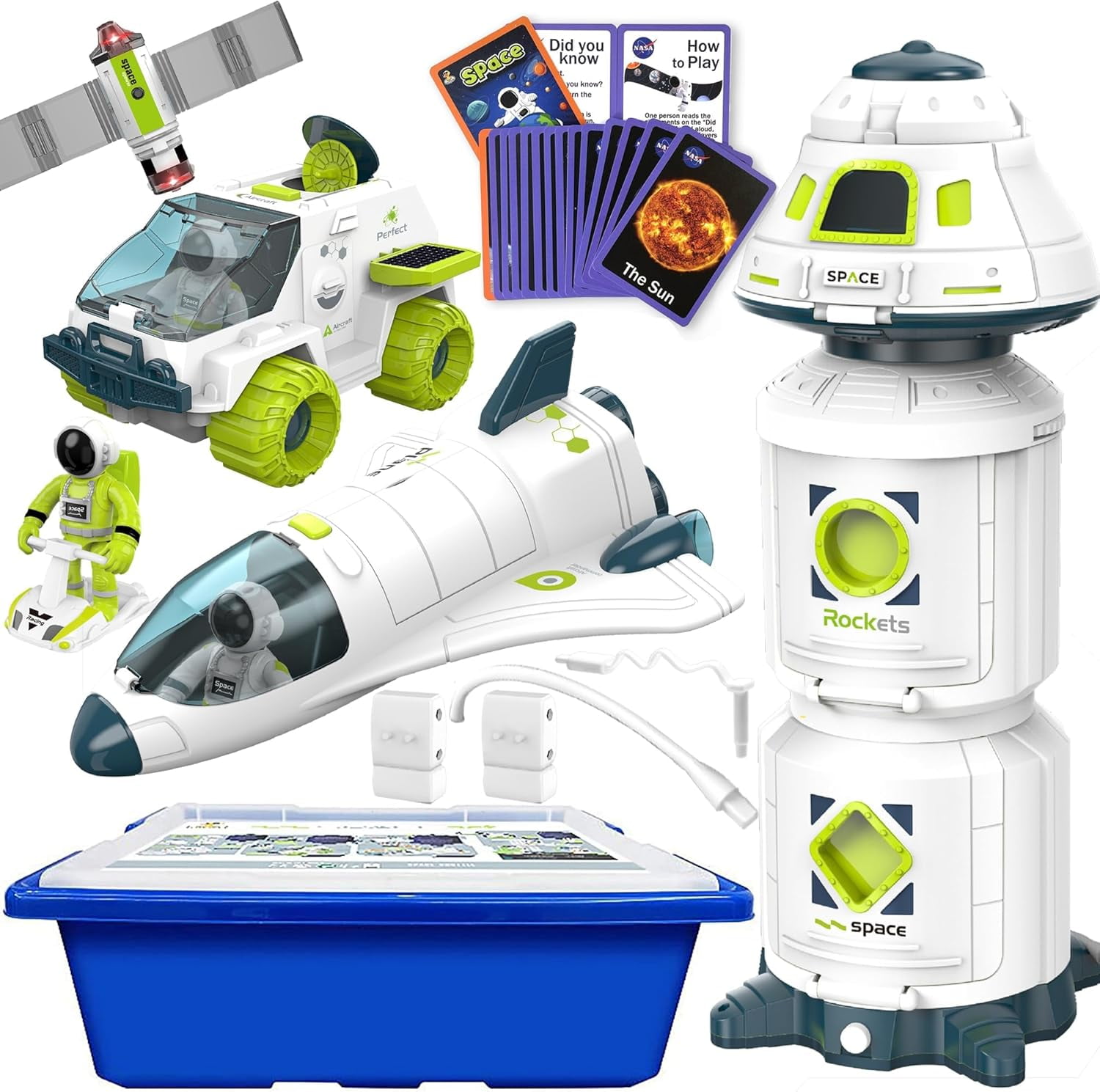 Wellsay Space Toy Set for Boys Girls, Kids' Play Spaceships, Space ...
