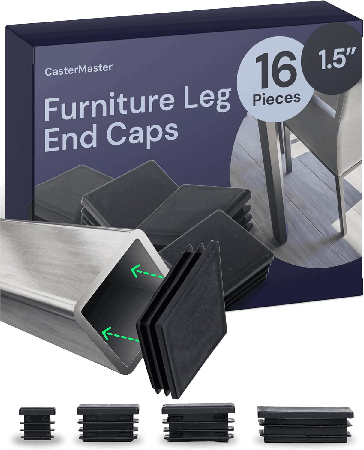 Wellsay Square Furniture End Leg Caps, xible Plug for Chairs Tables ...