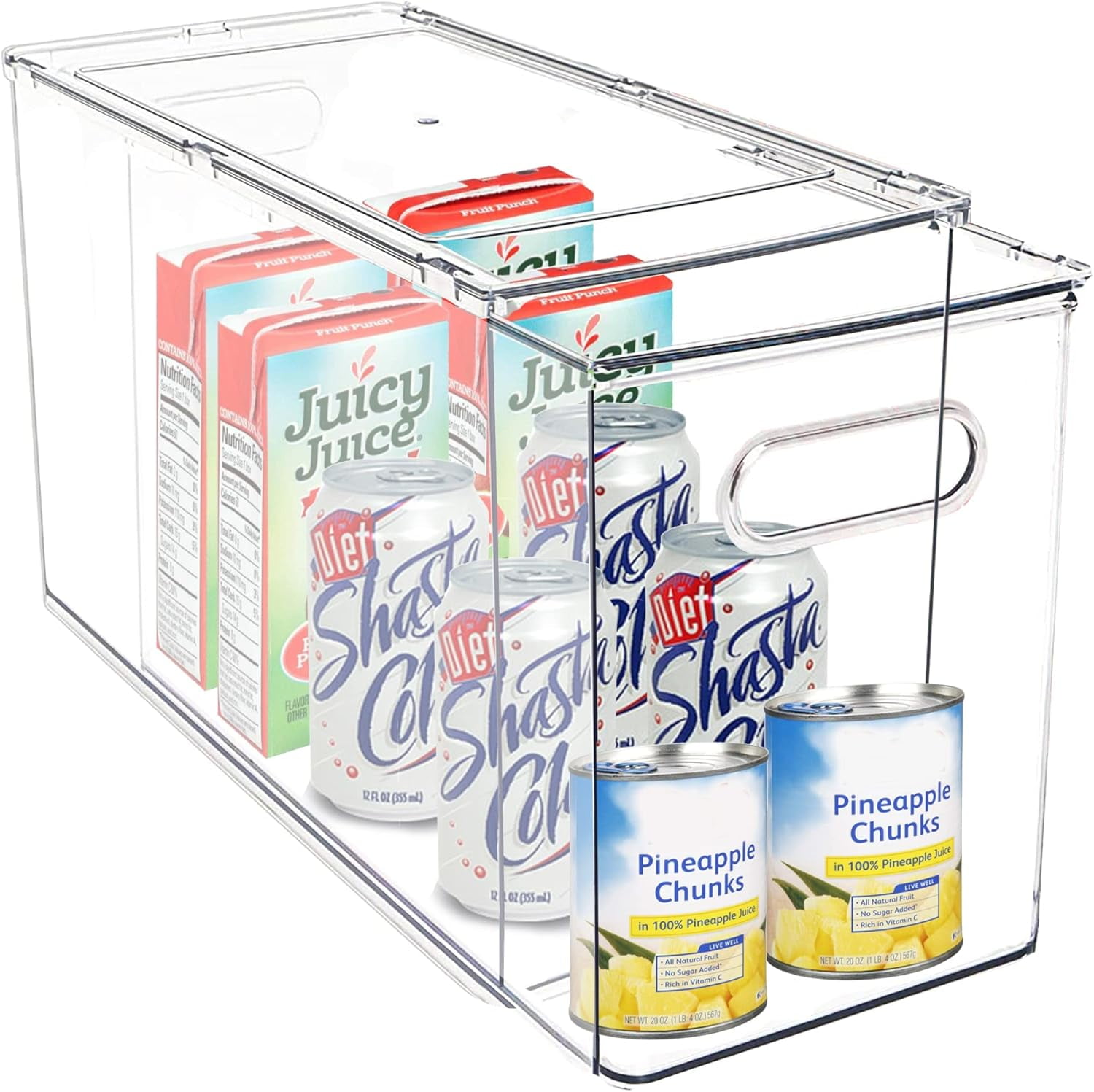 Wellsay Stackable Clear Storage Drawer for Pantry Shelf, Fridge ...