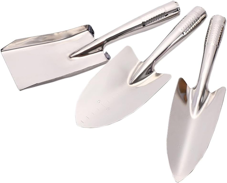 Wellsay Stainless Gardening Shovel Set,Heavy Duty One-Piece Small ...