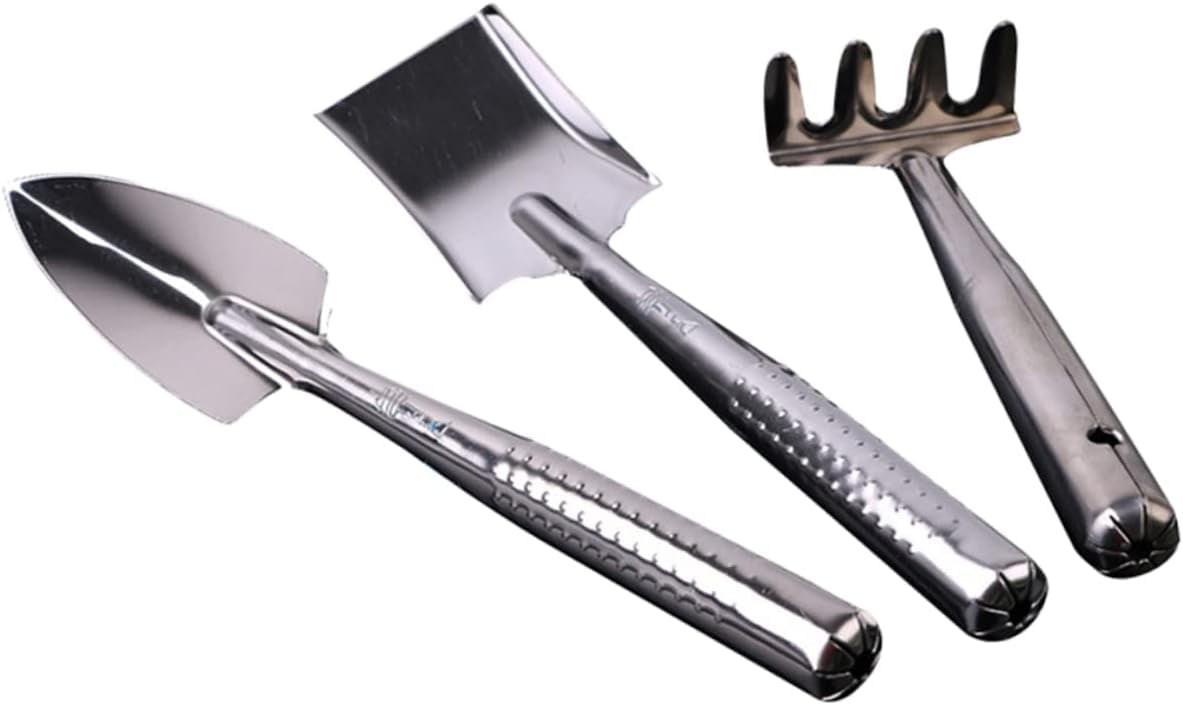 Wellsay Stainless Steel Gardening Tool Set 3 Pcs Flower Garden Tool Kit ...