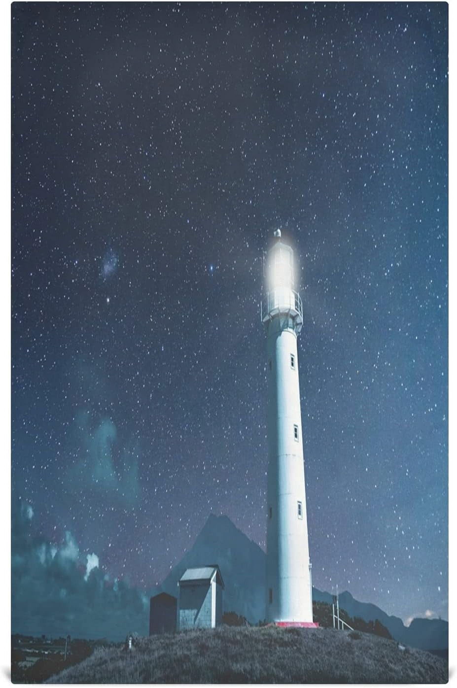 Wellsay Starry Night Lighthouse Kitchen Dish Towels, 18 Inch x 28 Inch ...