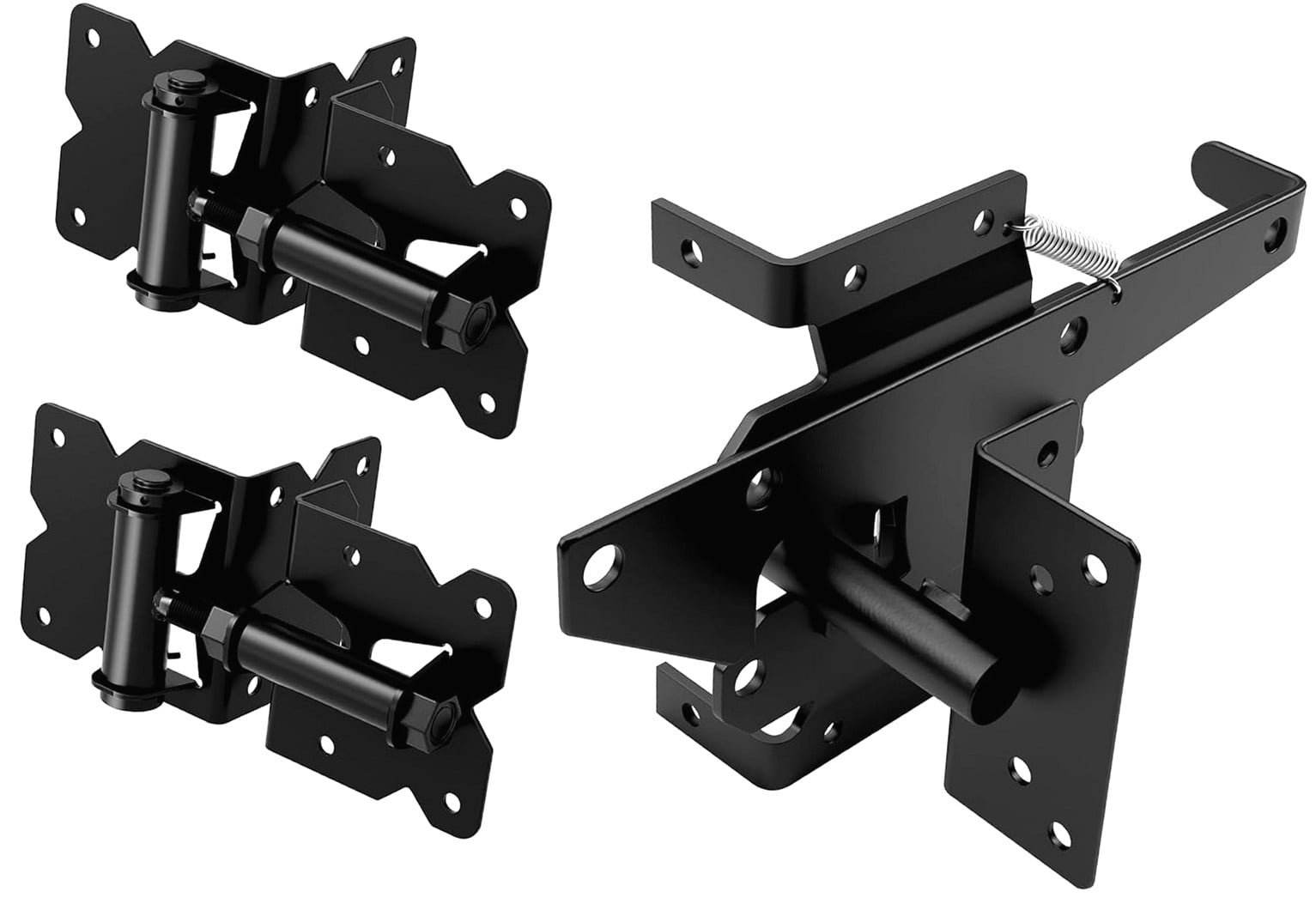 Wellsay Steel Self and Kit, Tension Gate Hinges 2-Pack 1-Automatic ...