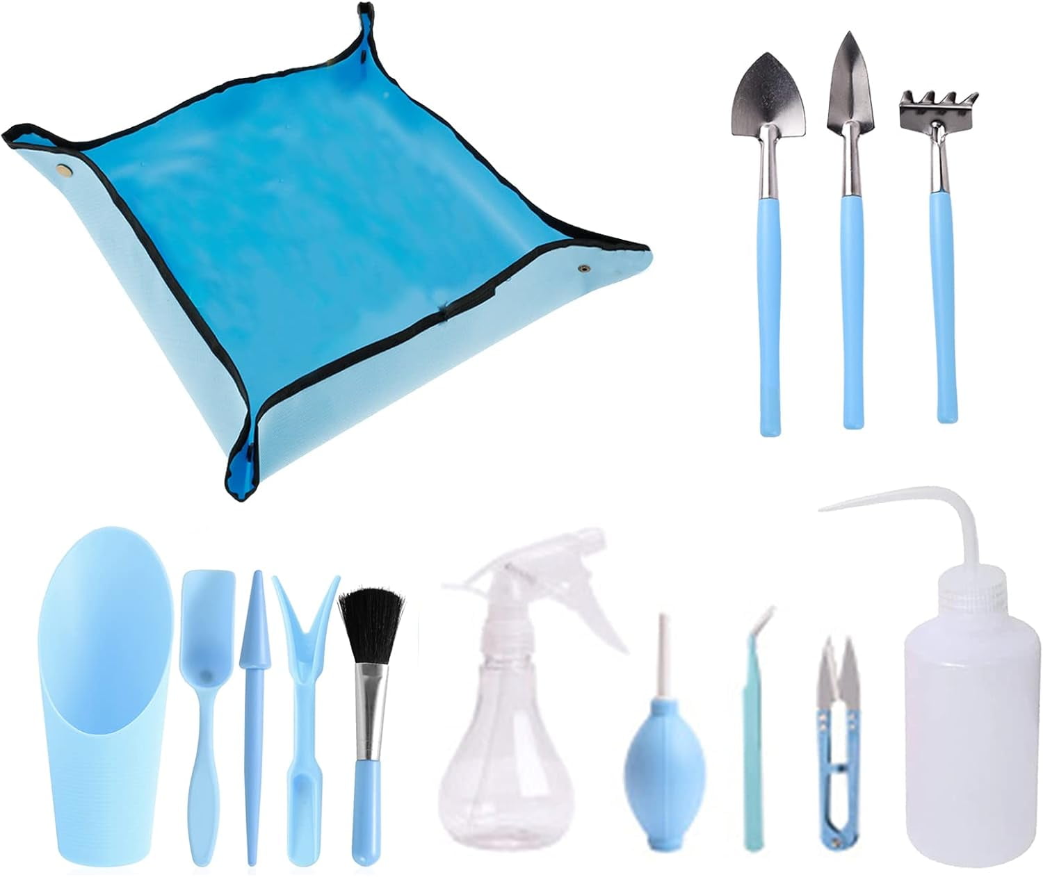 Wellsay Succulent Tool Kit,14pcs Mini Garden Hand Tools + 1 Plant ...