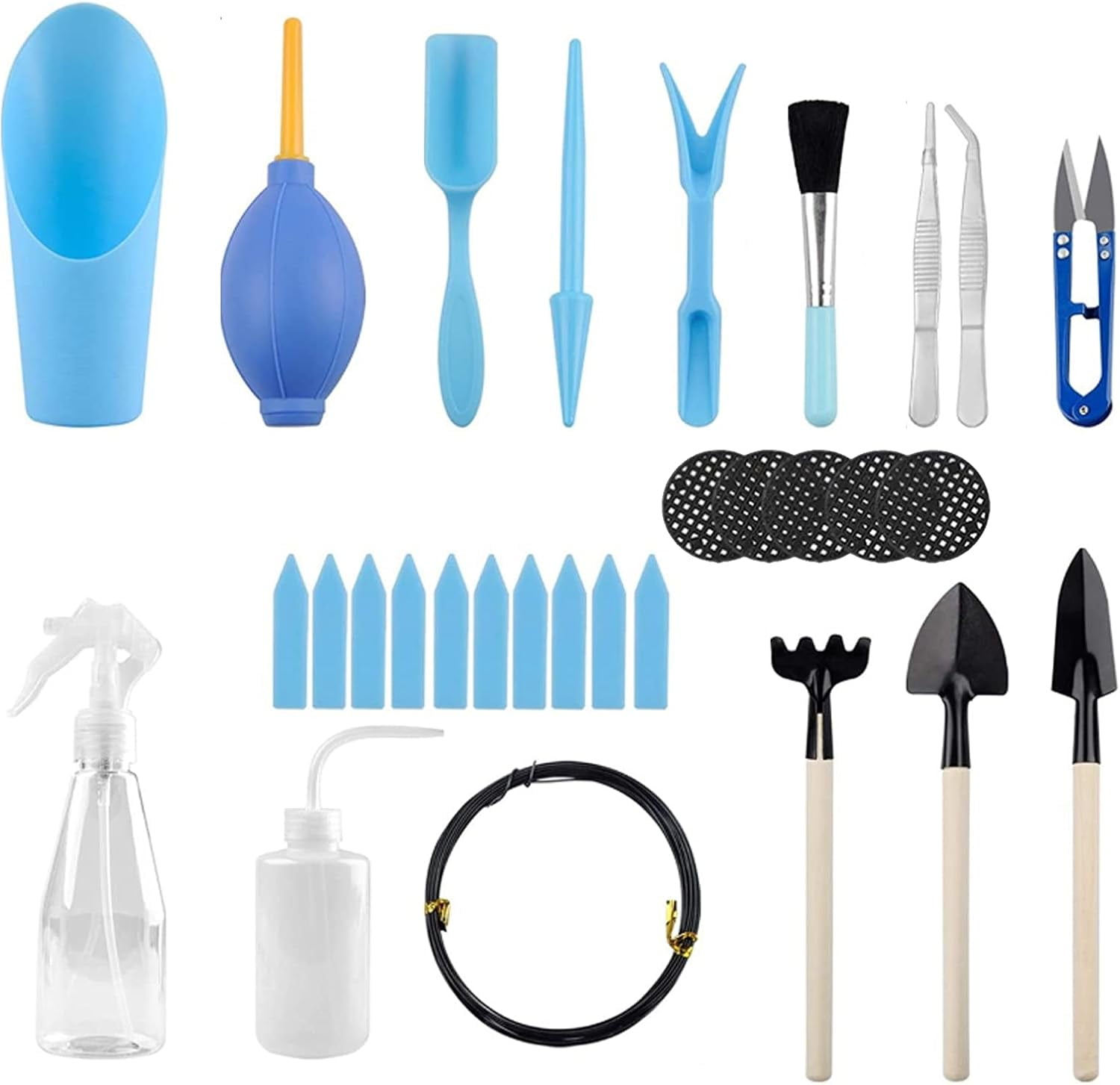 Wellsay Succulent Tool Kit,30pcs Mini Garden Hand Tools,Houseplant Rake ...