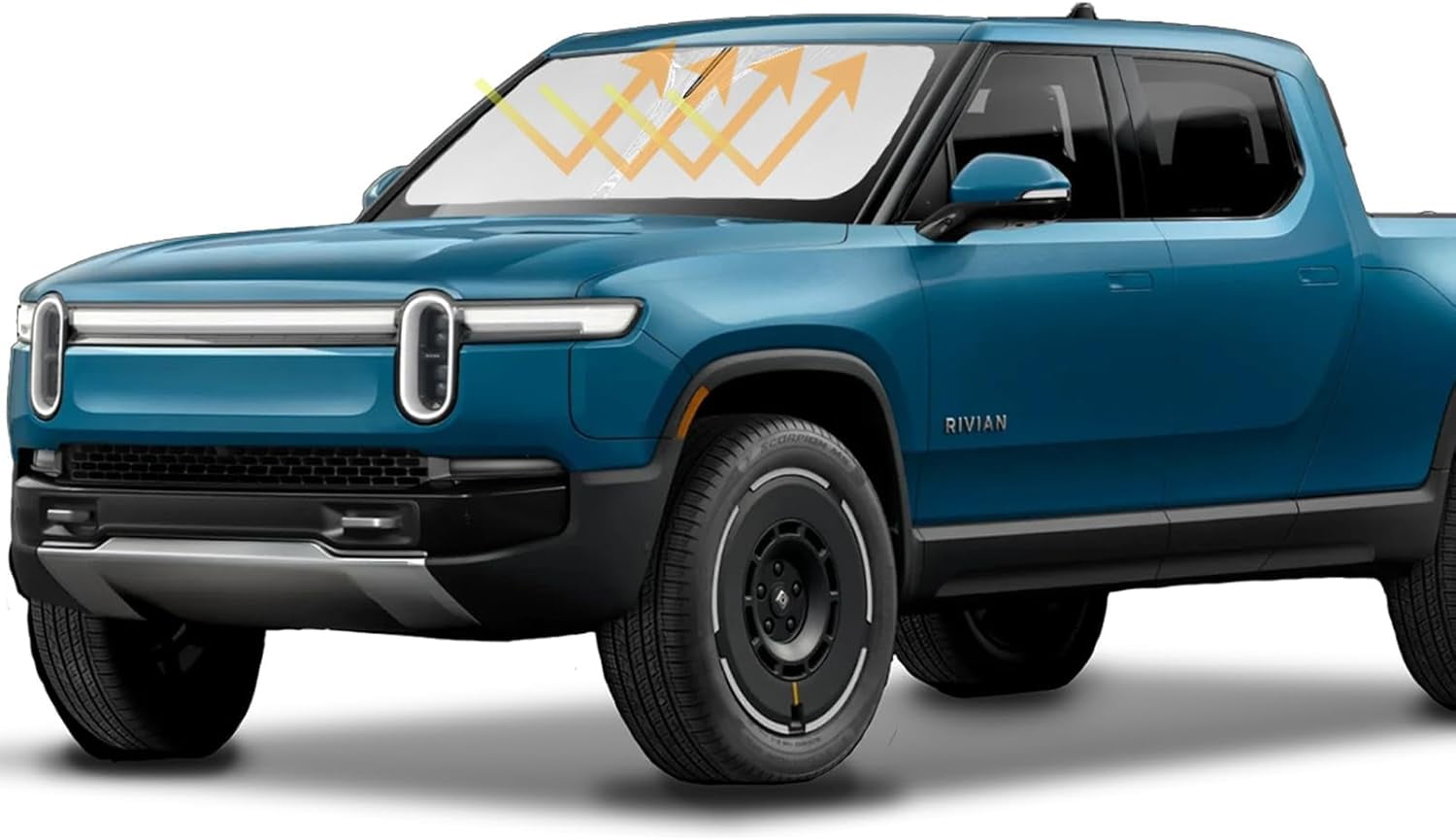 Wellsay Sunshade for Rivian R1T Windshield Sun Shade t for 2022 2023 ...