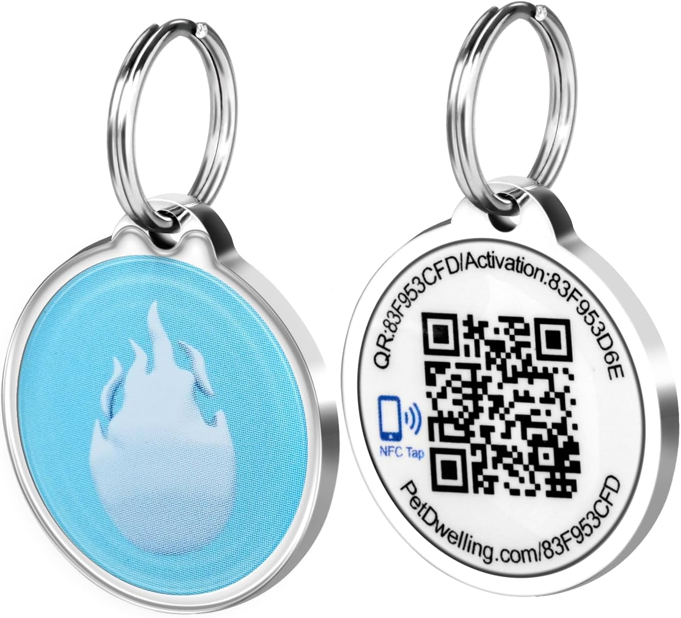 Wellsay Symbols NFC & QR Code Smart Dog ID Tag - Easy Scanning, Instant ...