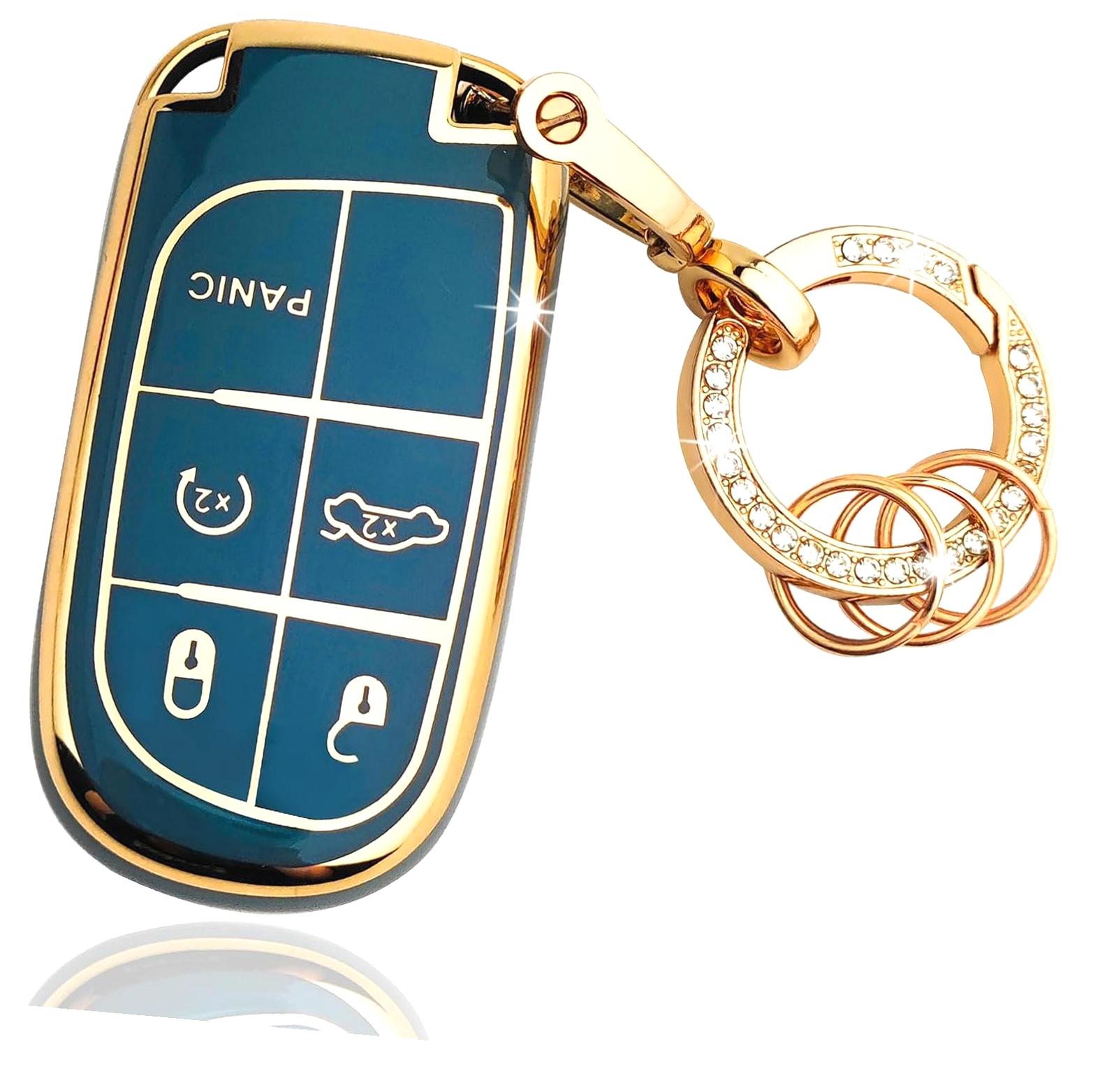 Wellsay TPU Key Fob Cover with Bling , Designed for Grand Cherokee ...