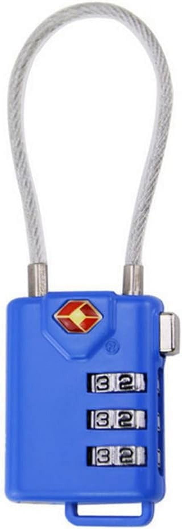 Wellsay TSA Lage Lock Password Lock 3-Digit Security Padlock Steel Wire ...