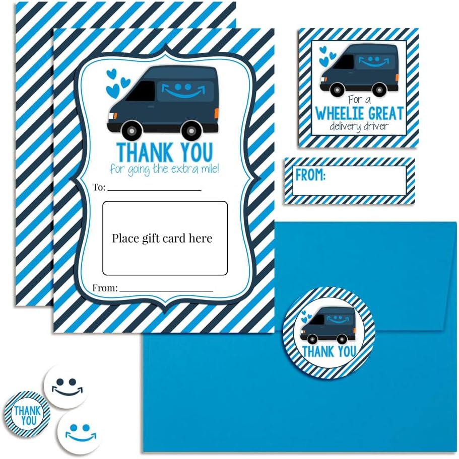 Wellsay Thank You Package Delivery Driver Themed Appreciation Gift Card ...