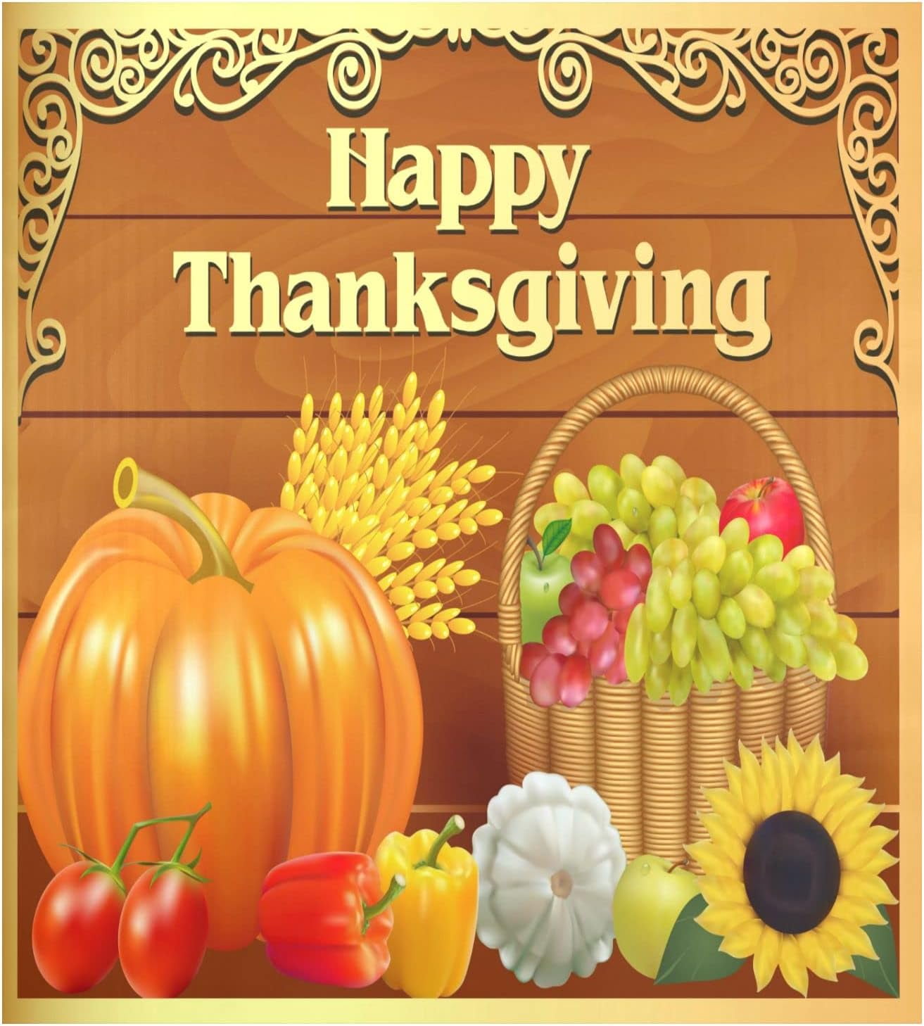 Wellsay Thanksgiving Day Pumpkin Sunflower Harvest Dishwasher Magnet ...