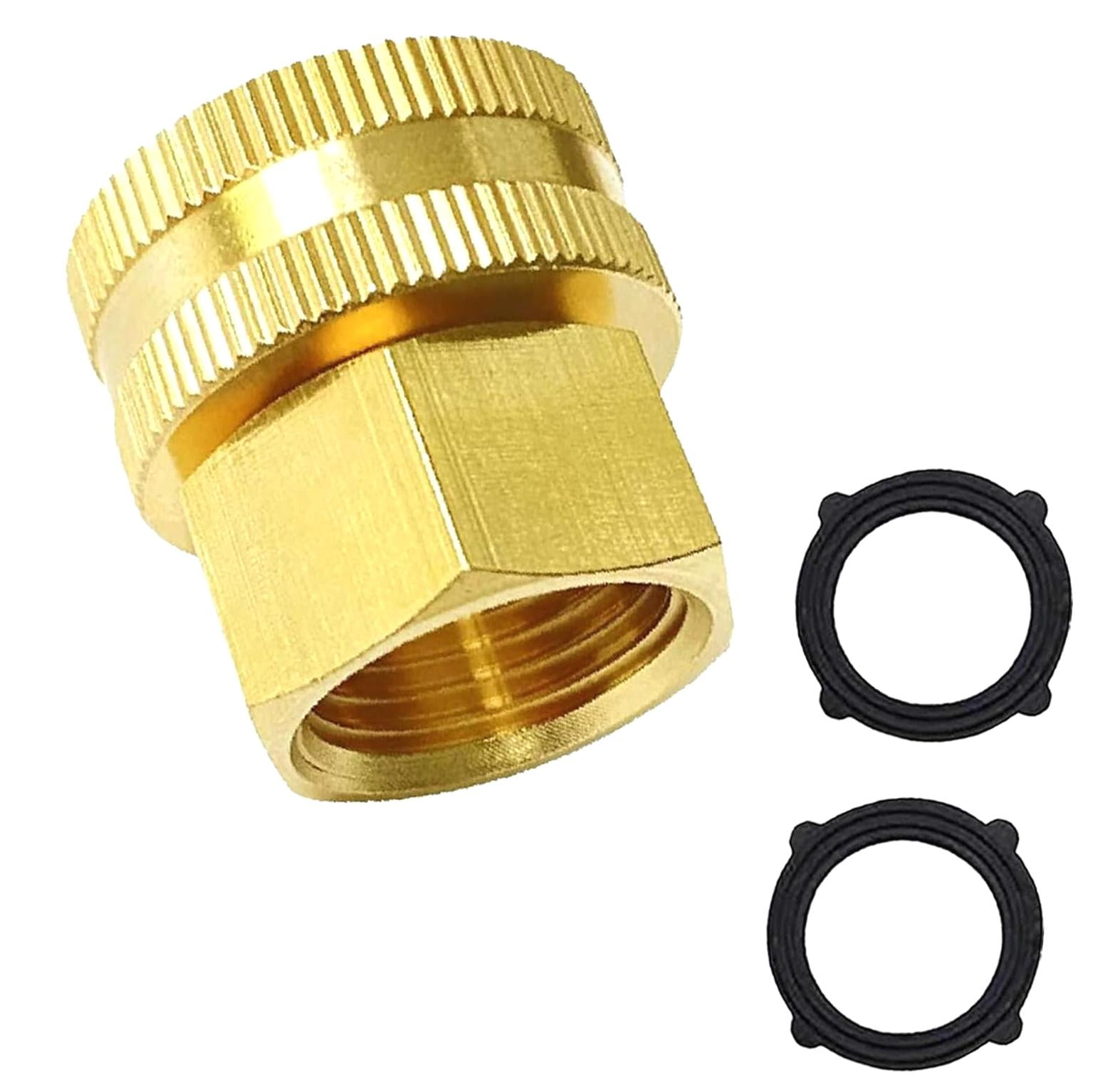 Wellsay Threaded 3/4 GHT Female to 1/2 NPT Female Fitting Adapter ...