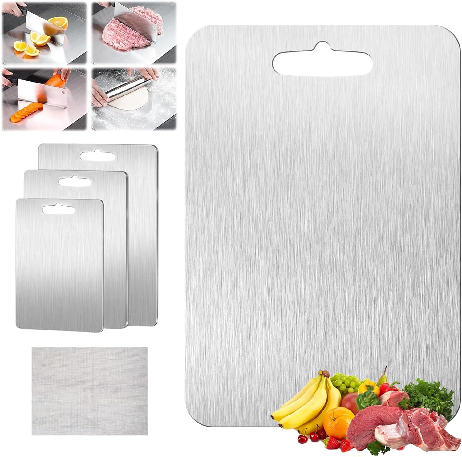 Wellsay Titanium Cutting Board, 2024 Upgrade Titanium Cutting Board for ...