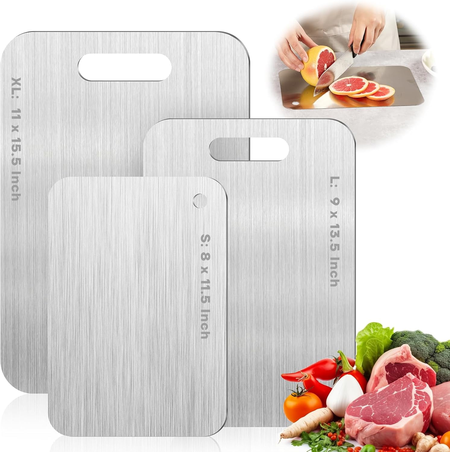 Wellsay Titanium Cutting Boards for Kitchen-2025 New Upgrade 100% e ...