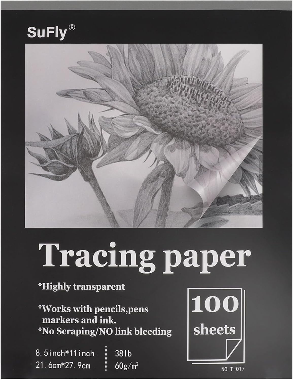 Wellsay Tracing Paper 8.5x11 inch, 100 Sheets Transparent Vellum Paper ...
