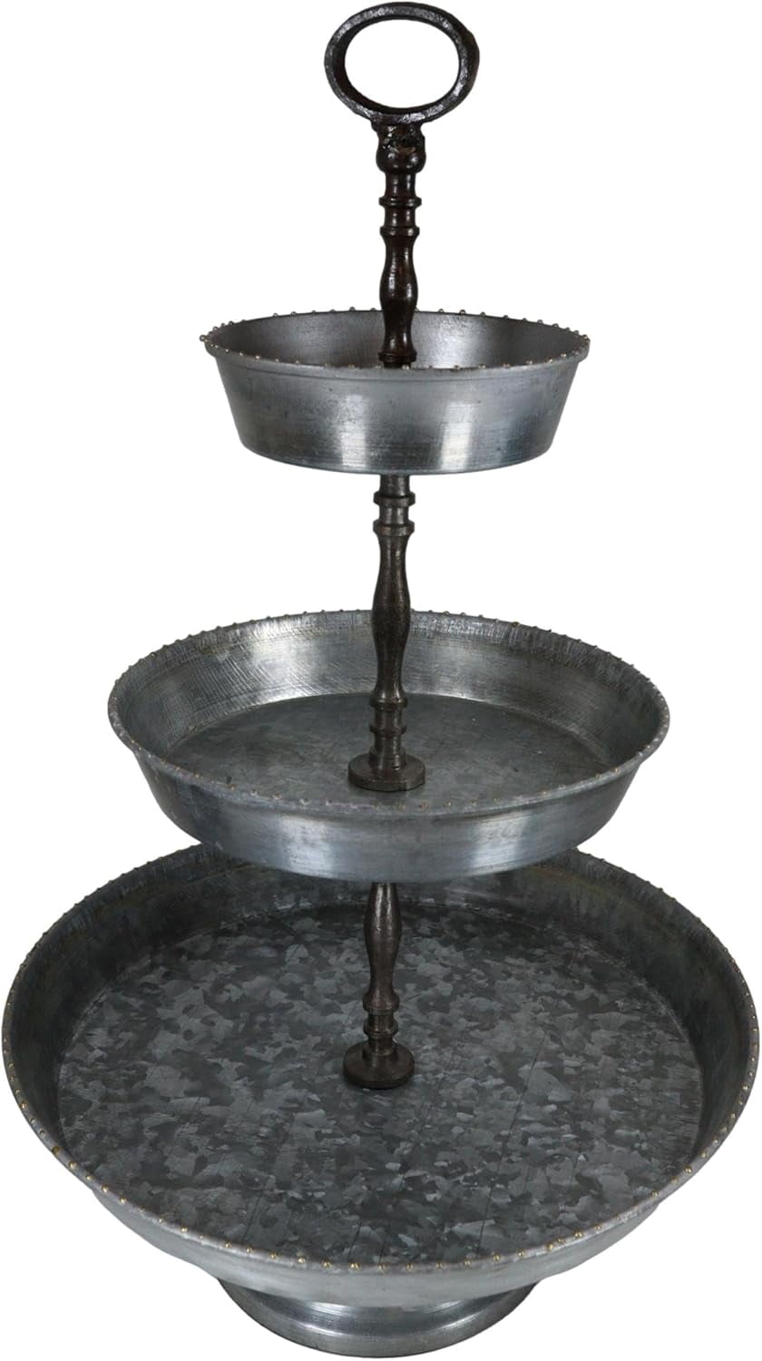 Wellsay Traditional Rustic Farmhouse Country 3 Tiered Dining Tabletop ...