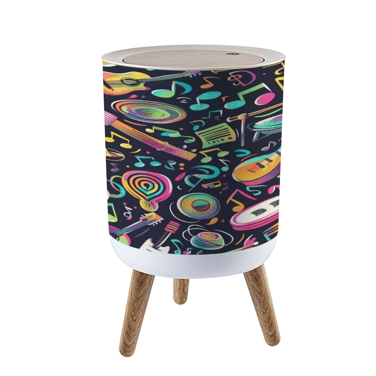 Wellsay Trash Can with Lid seamless pattern cute Draw doodles Notes ...