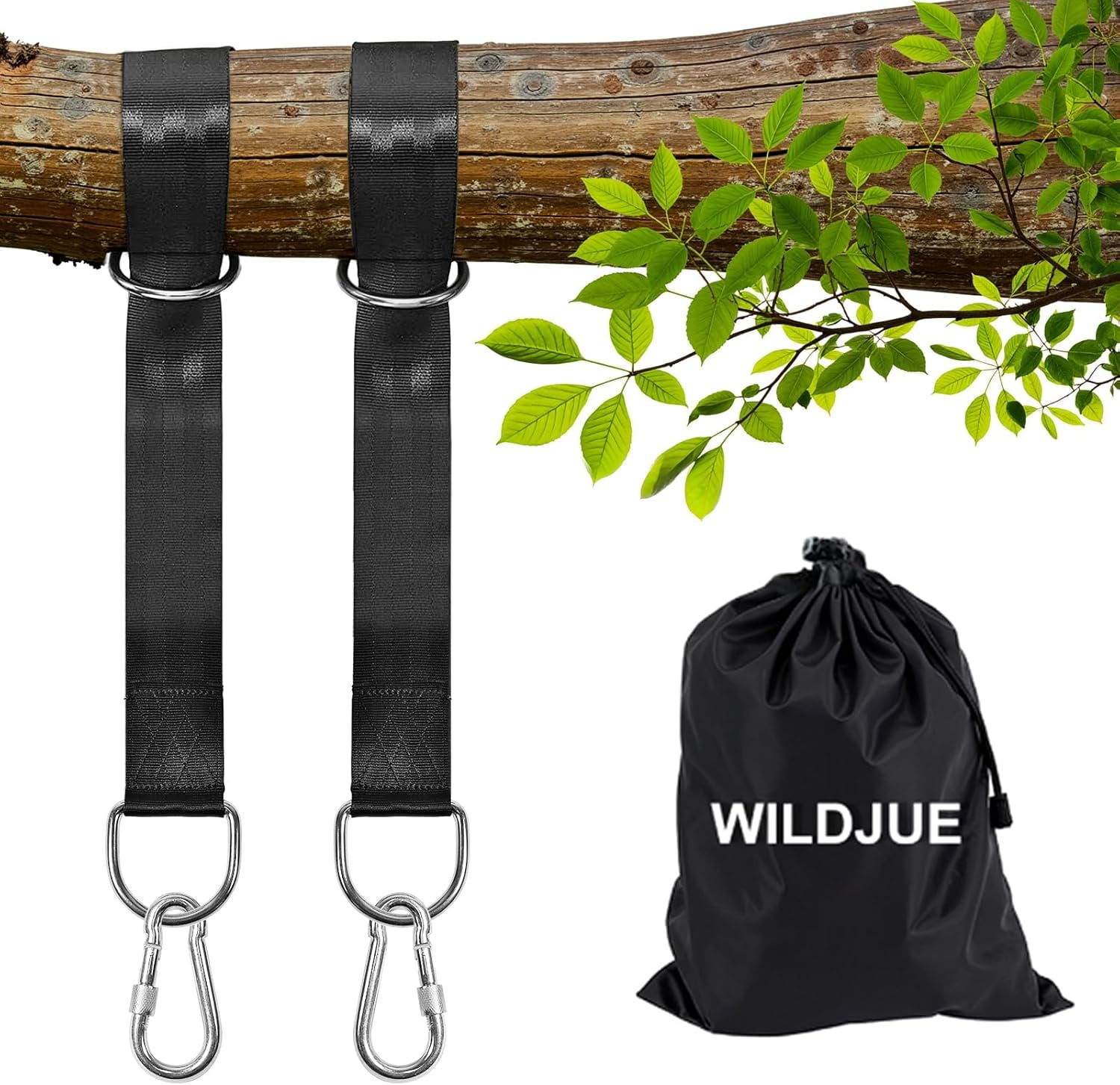 Wellsay Tree Swing Hanging Straps Kit Holds 2000 lbs,10ft Extra Long ...