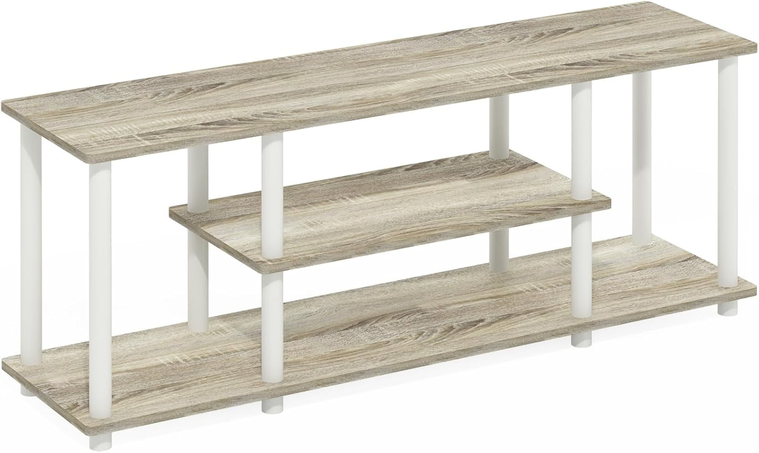 Wellsay Turn-N-Tube No Tools 3D 3-Tier Entertainment TV Stand up to 50 ...
