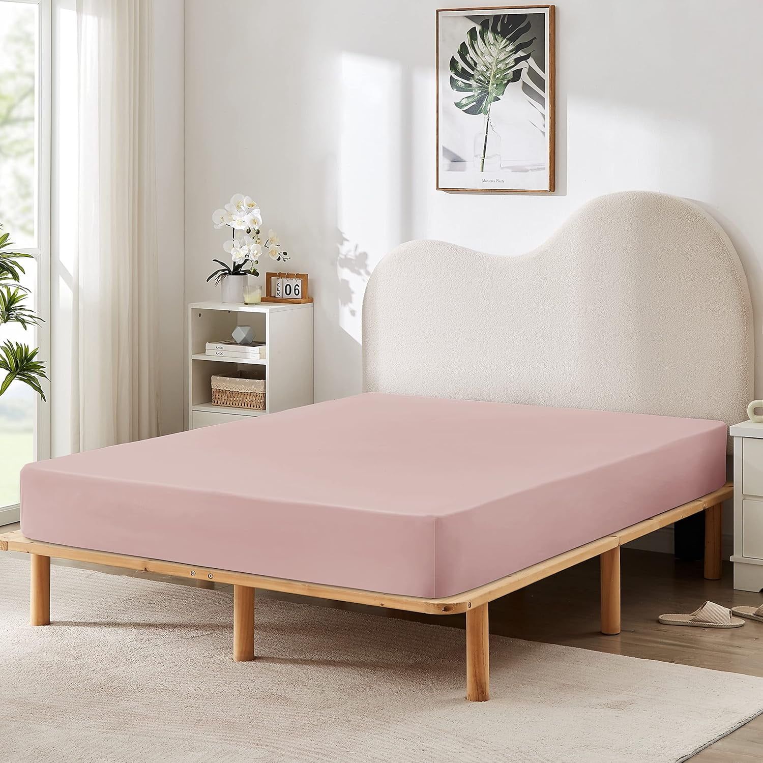 Wellsay Twin tted Sheet Only, Soft Bm Sheet - 39"x75" Deep Pockets Twin ...