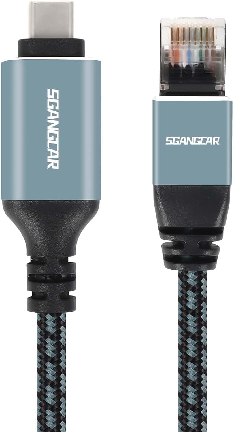 Wellsay USB C to Ethernet Cable,2 Feet Type C to Gigabit Ethernet Cable ...
