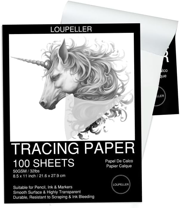 Wellsay Vellum Tracing Paper for Drawing 8.5\u201dx11-100 Sheets of ...