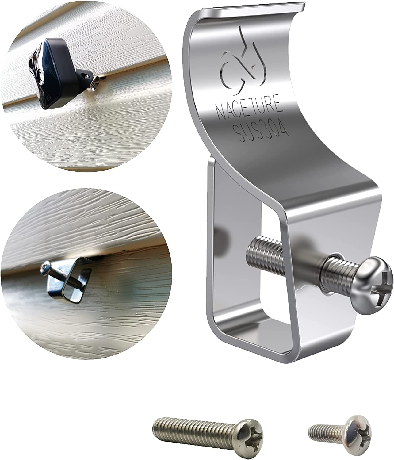 Wellsay Vinyl Siding Hooks - Vinyl Siding Clips for Hanging Outdoor ...