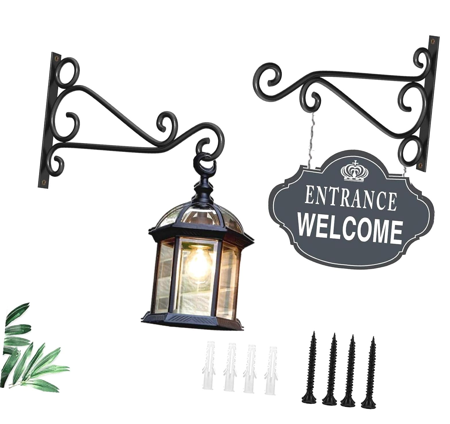 Wellsay Wall Hanging Plant Brackets, 12 Inch Retro Iron Plant Hanger ...