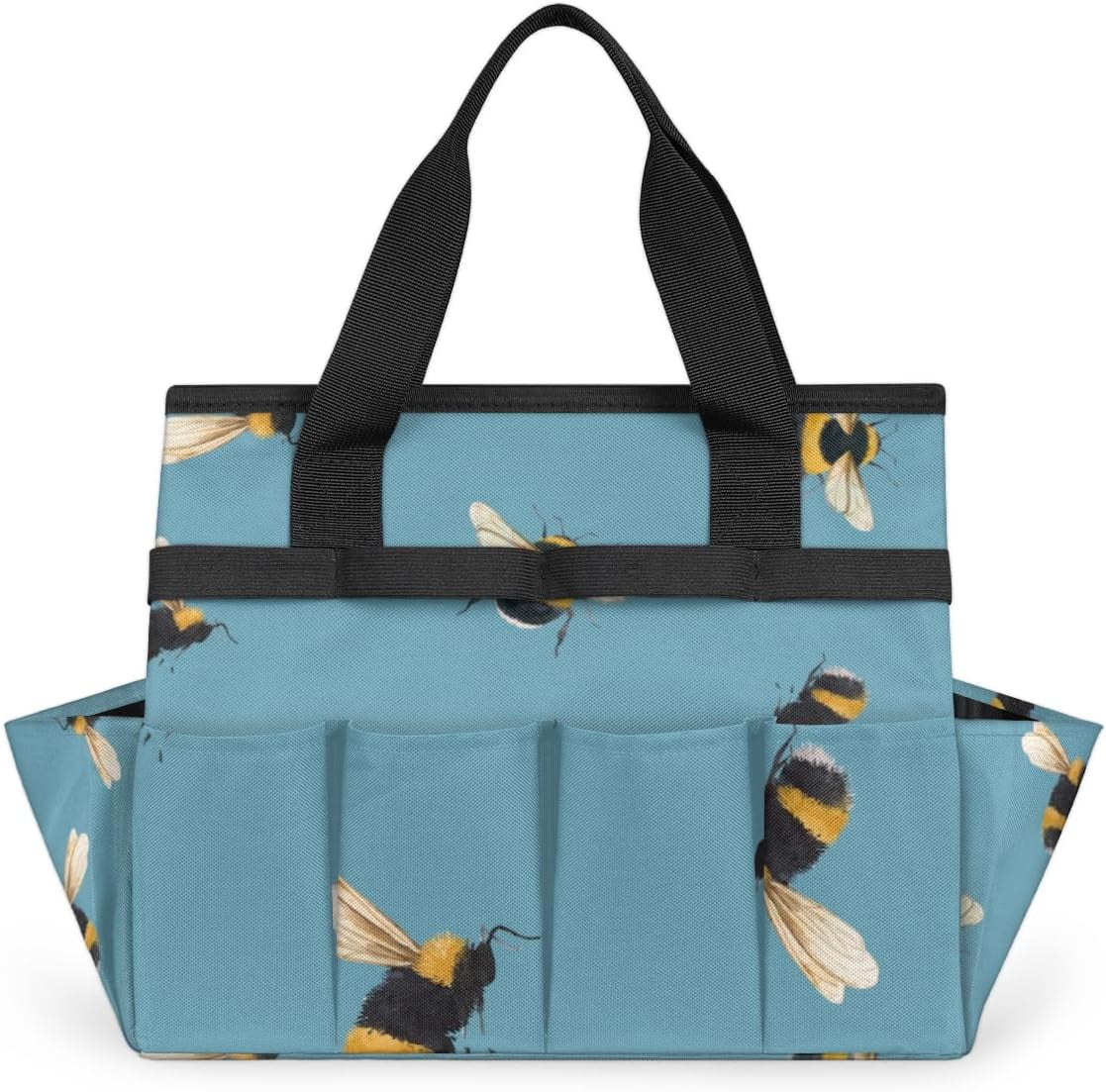 Wellsay Watercolor Bee Garden Tool Tote Bag for Women Men Gardening ...
