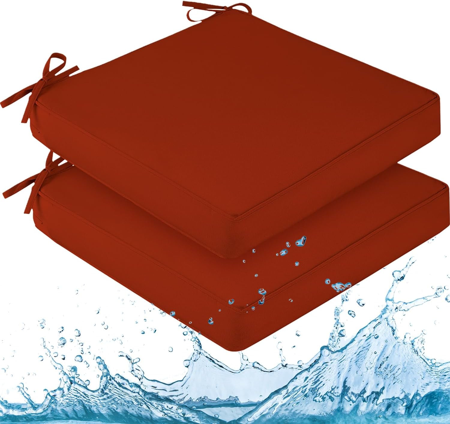 Wellsay Waterproof Outdoor Chair Cushions for Patio Furniture, 18" x 18 ...