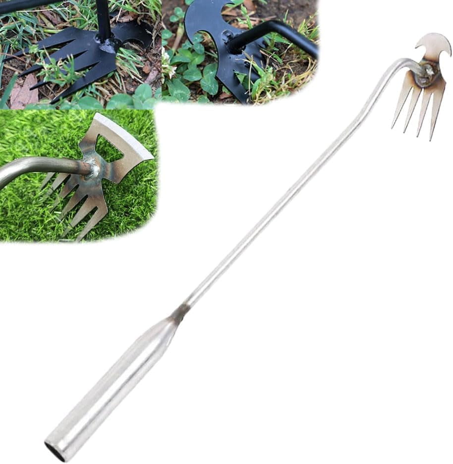 Wellsay Weeding Artifact Uoting Weeding Tool, 4 Teeths Dual pose Manual ...