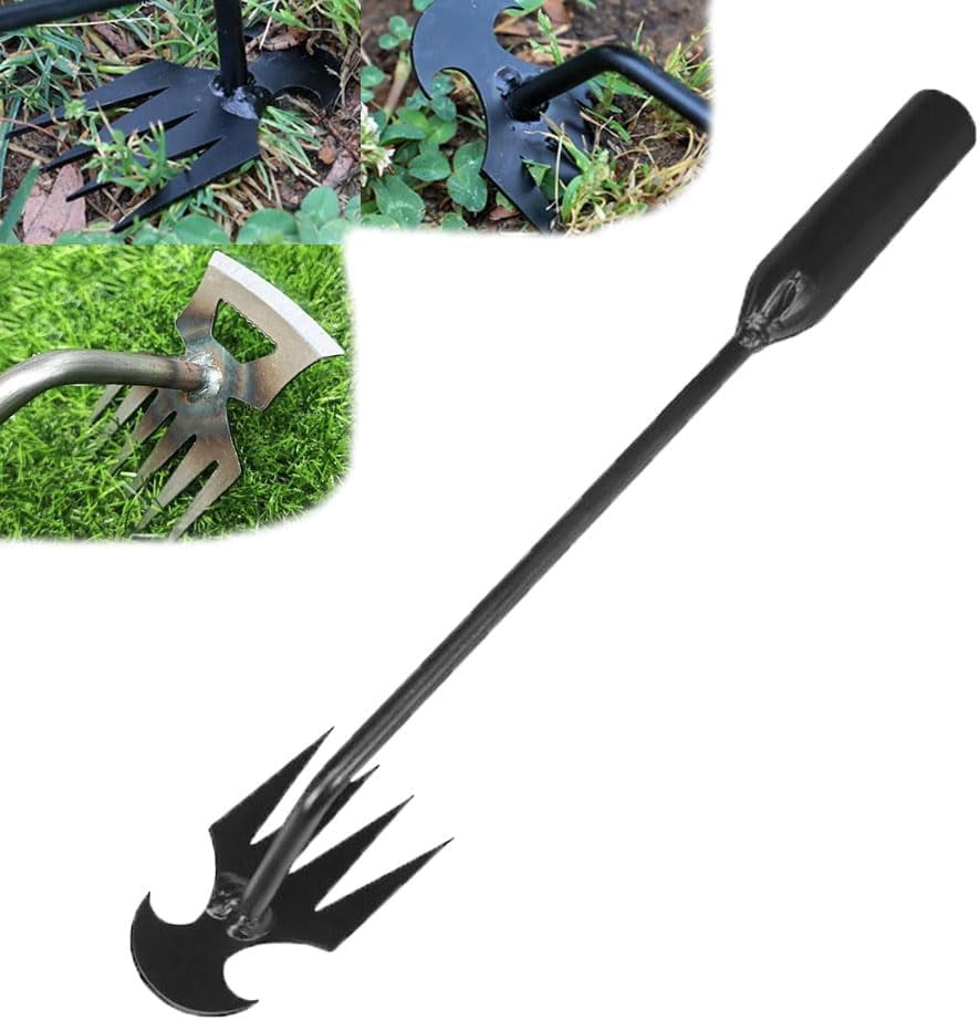 Wellsay Weeding Artifact Uoting Weeding Tool, 4 Teeths Dual pose Manual ...