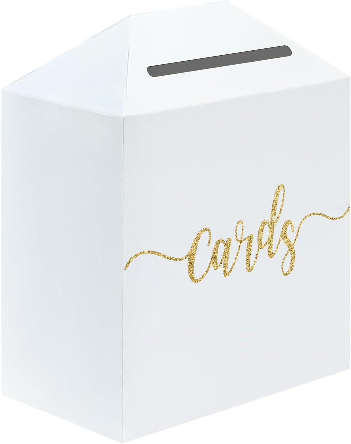 Wellsay White Card Box for Party Large Gift Card Box Holder 9.8" x 9.8 ...