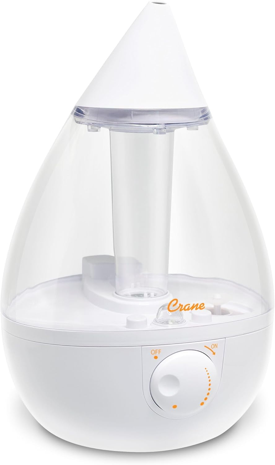 Wellsay White Drop Ultrasonic Cool Mist Teardrop Humidifier, 1 Gallon ...