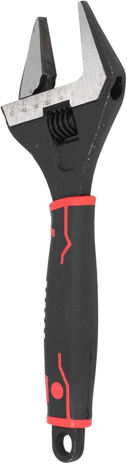 Wellsay Wide Mouth 10 Inch Adjustable Wrench, CrV Steel Deep Jaw Repair ...