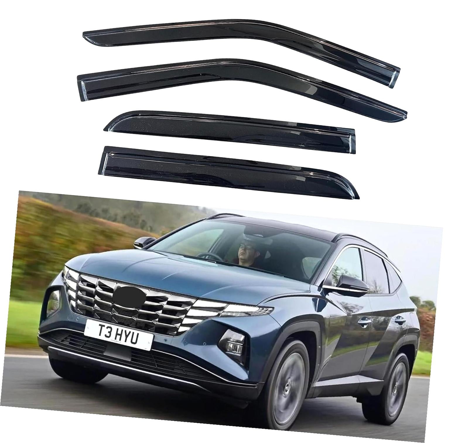 Wellsay Window Visors Rain Guards for 2016-2021 Tucson, Wind Deflectors ...