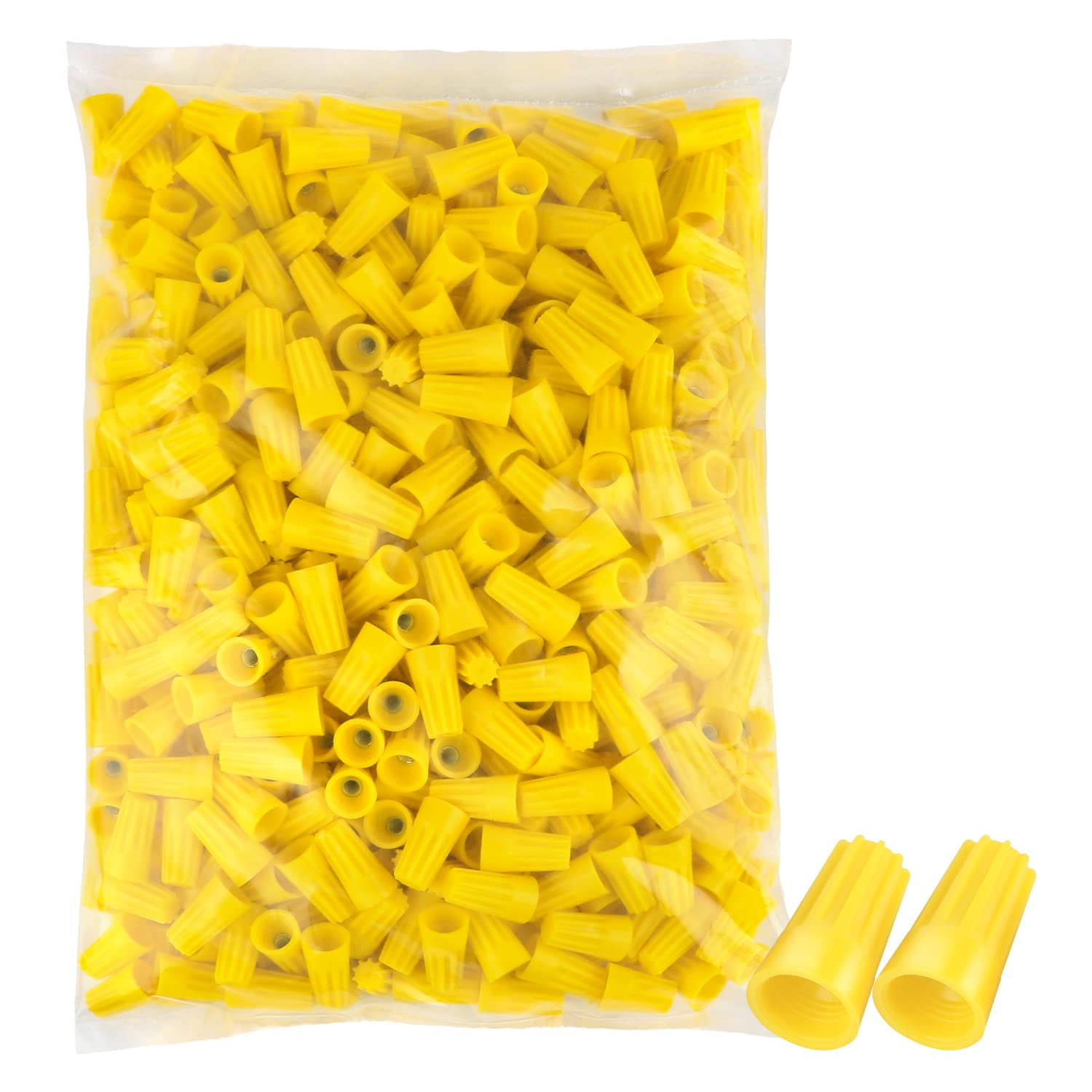 Wellsay Wire Conectors Nuts,Wire Twist 500 PCS Yellow Electrical Screw ...