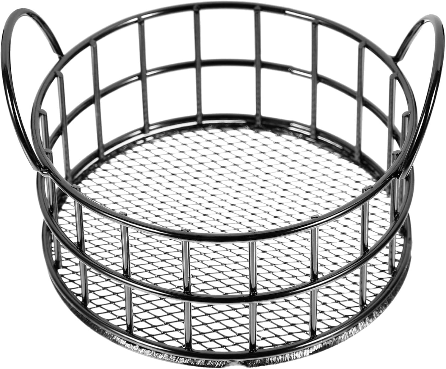 Wellsay Wire Mesh Organizer Basket Round Metal Storage Baskets Desk ...