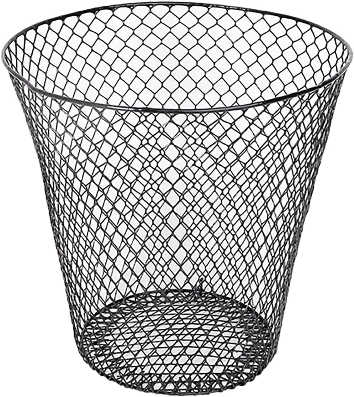 Wellsay Wire Mesh Round Waste Lightweight Trash Can Open Top ...