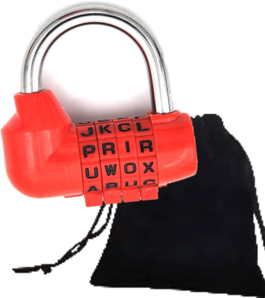 Wellsay Word Combination Lock - Security Code Lock Digit Padlock for ...